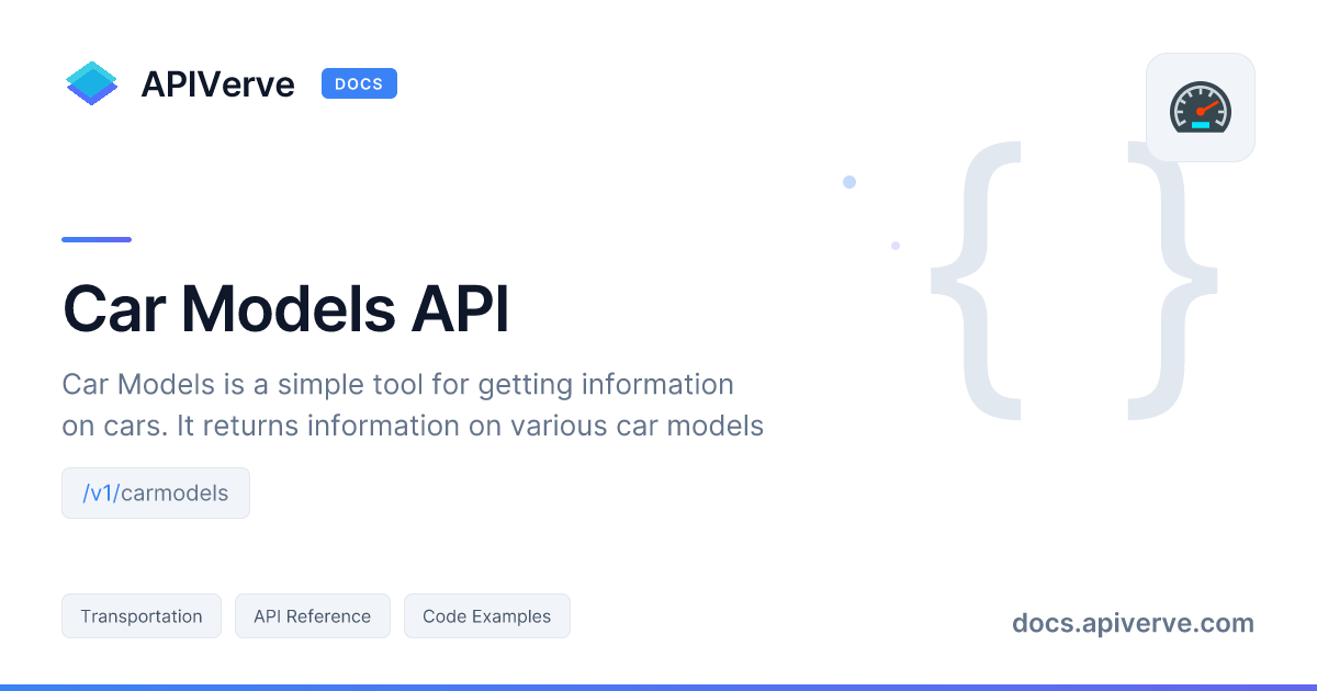 US Car Models API Documentation - APIVerve Developer Guide