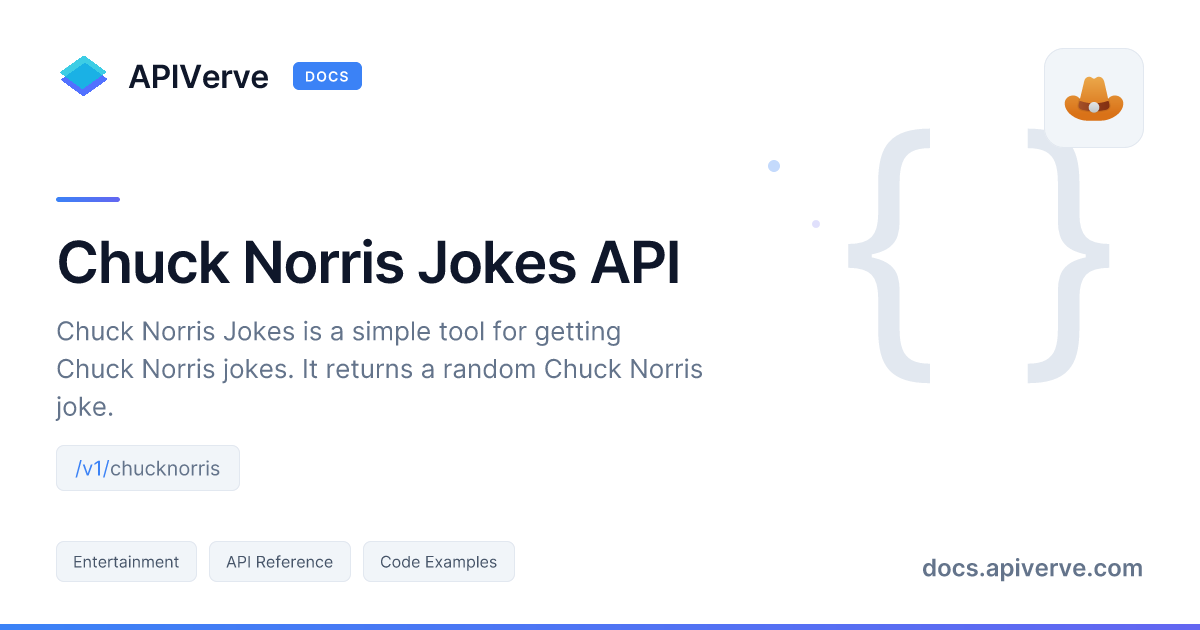 Chuck Norris Jokes API Documentation - APIVerve Developer Guide