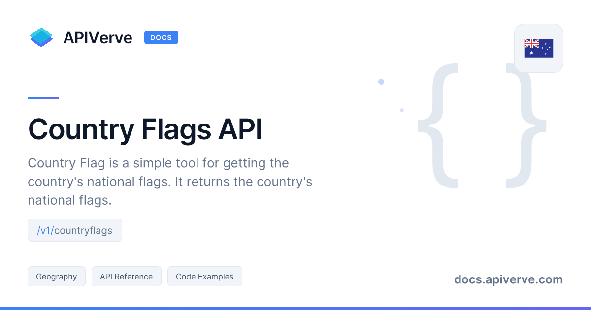 Country Flags API Documentation - APIVerve Developer Guide